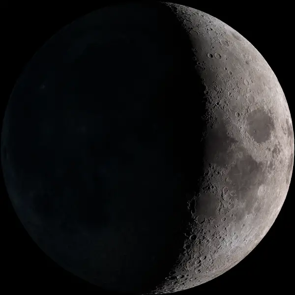Waxing Crescent on 20 January 2010 Wednesday